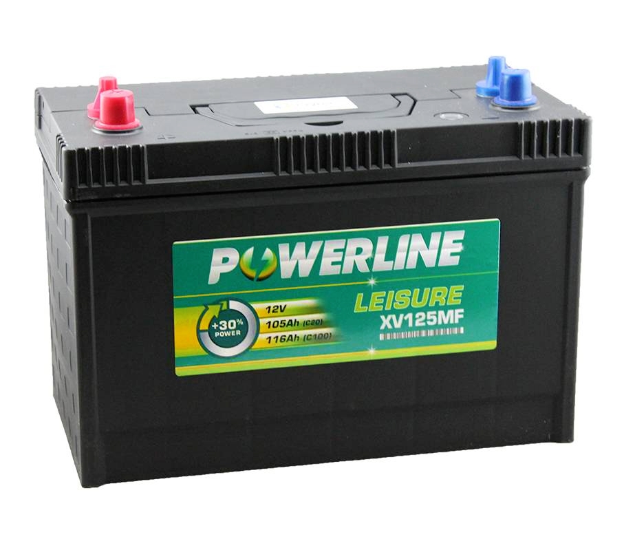 XV125MF Powerline 12V Leisure Battery, Boat Battery, Marine Battery ...